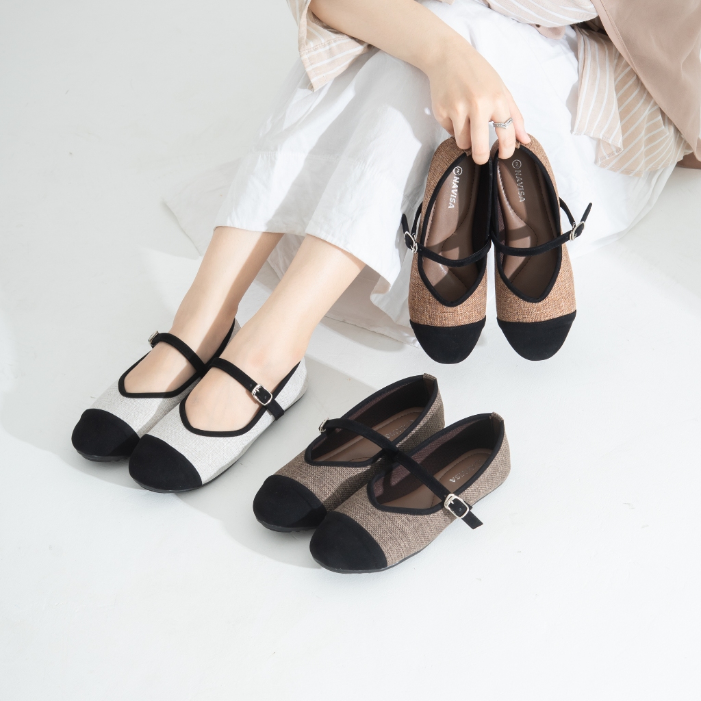 Jual Lucia Sepatu Wanita Round Toe Mary Jane Navisa Basic Collection ...