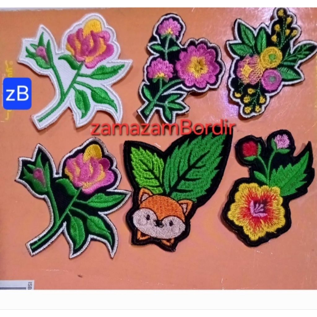Jual PATCH BORDIR BUNGA UNIK BERWARNA | Shopee Indonesia