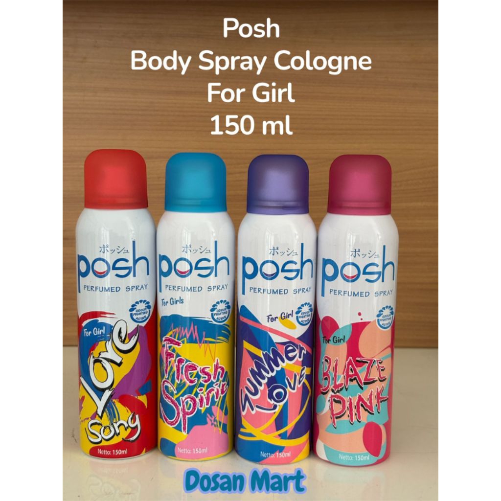 Jual Posh Body Spray Cologne For Girl || Posh Perfumed Spray || Kemasan ...