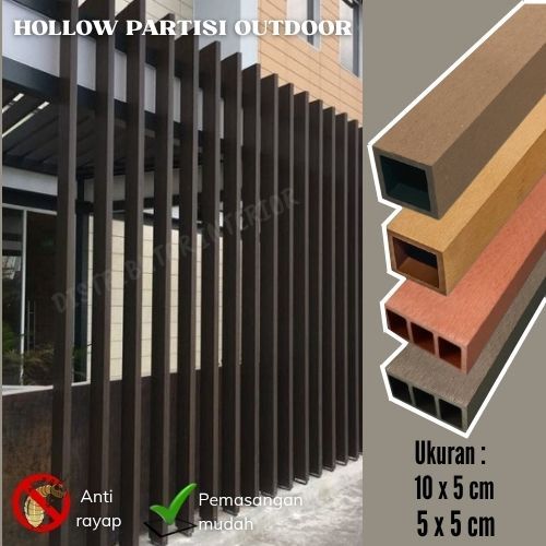 Jual Hollow Outdoor kisi kisi WPC Pembatas Ruangan Kisi Plafon PVC Anti ...