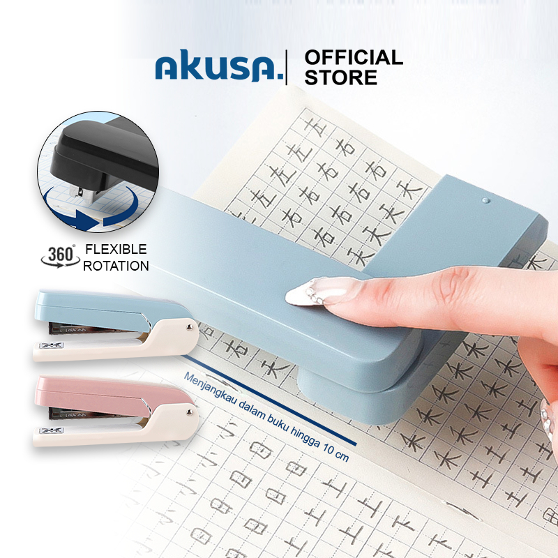 Jual AKUSA Stapler Staples Putar 3 arah Stepler Rotatable 360° Hecter ...
