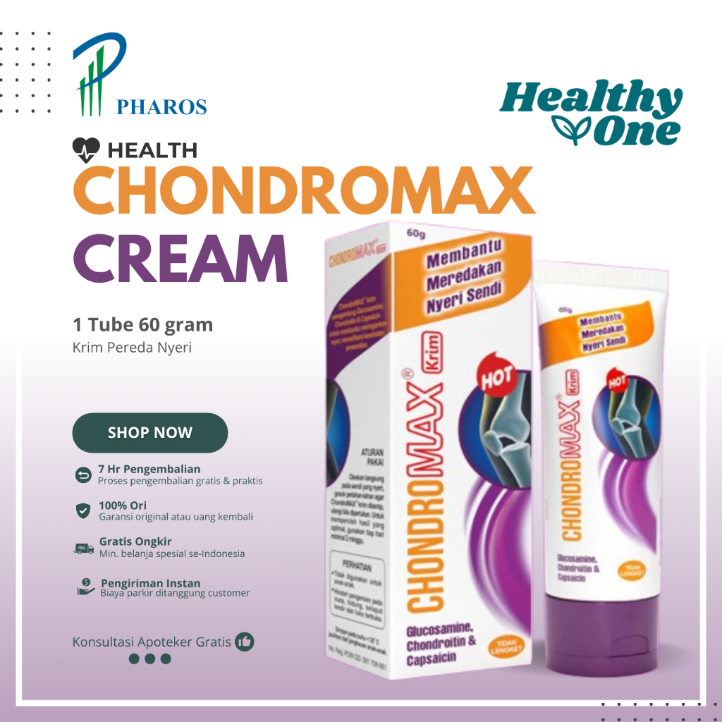 Jual Chondromax Krim Hot 60 gram - Pereda Nyeri Sendi | Shopee Indonesia