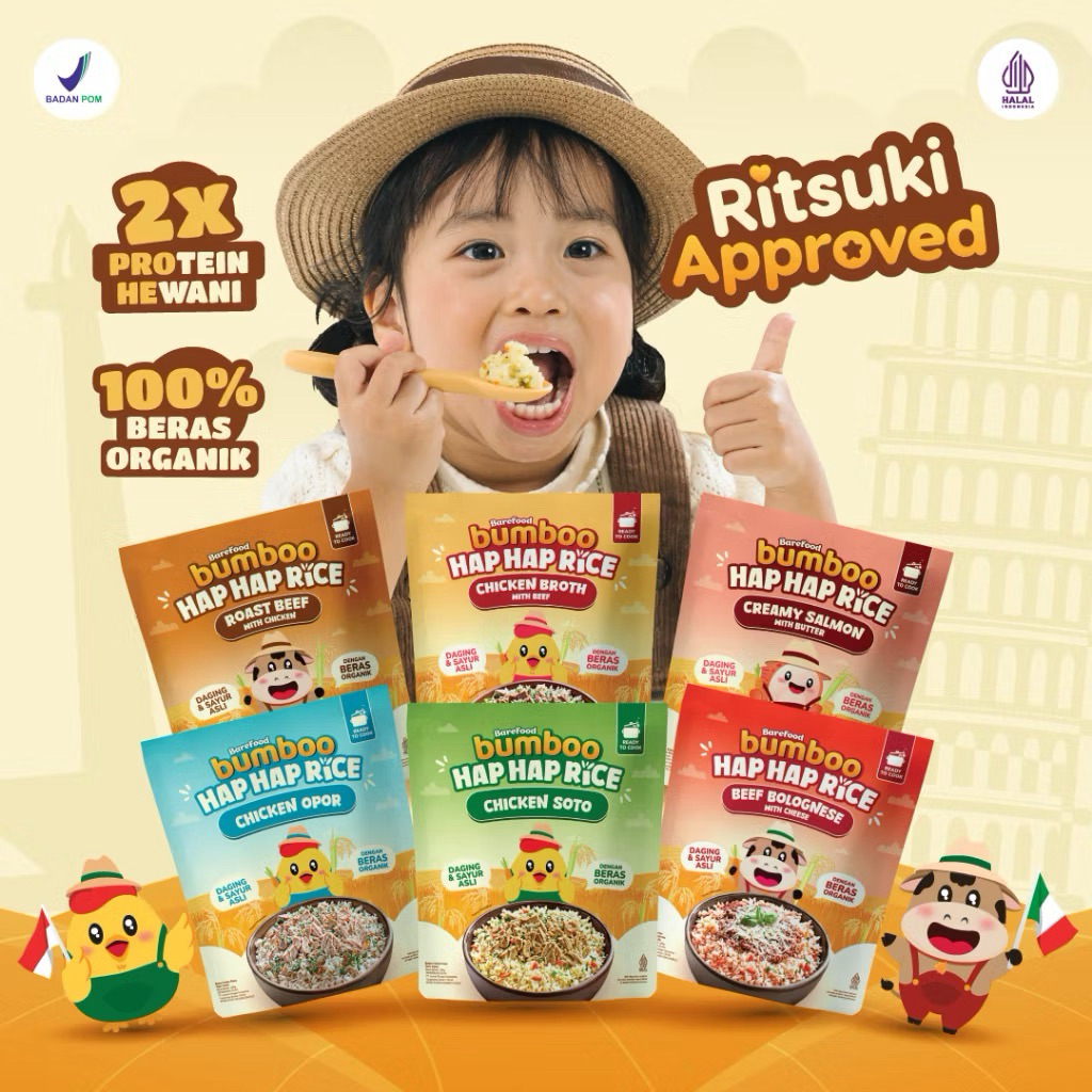 Jual Barefood Bumboo Hap Hap Rice 100% Beras Organik Tanpa Pestisida ...