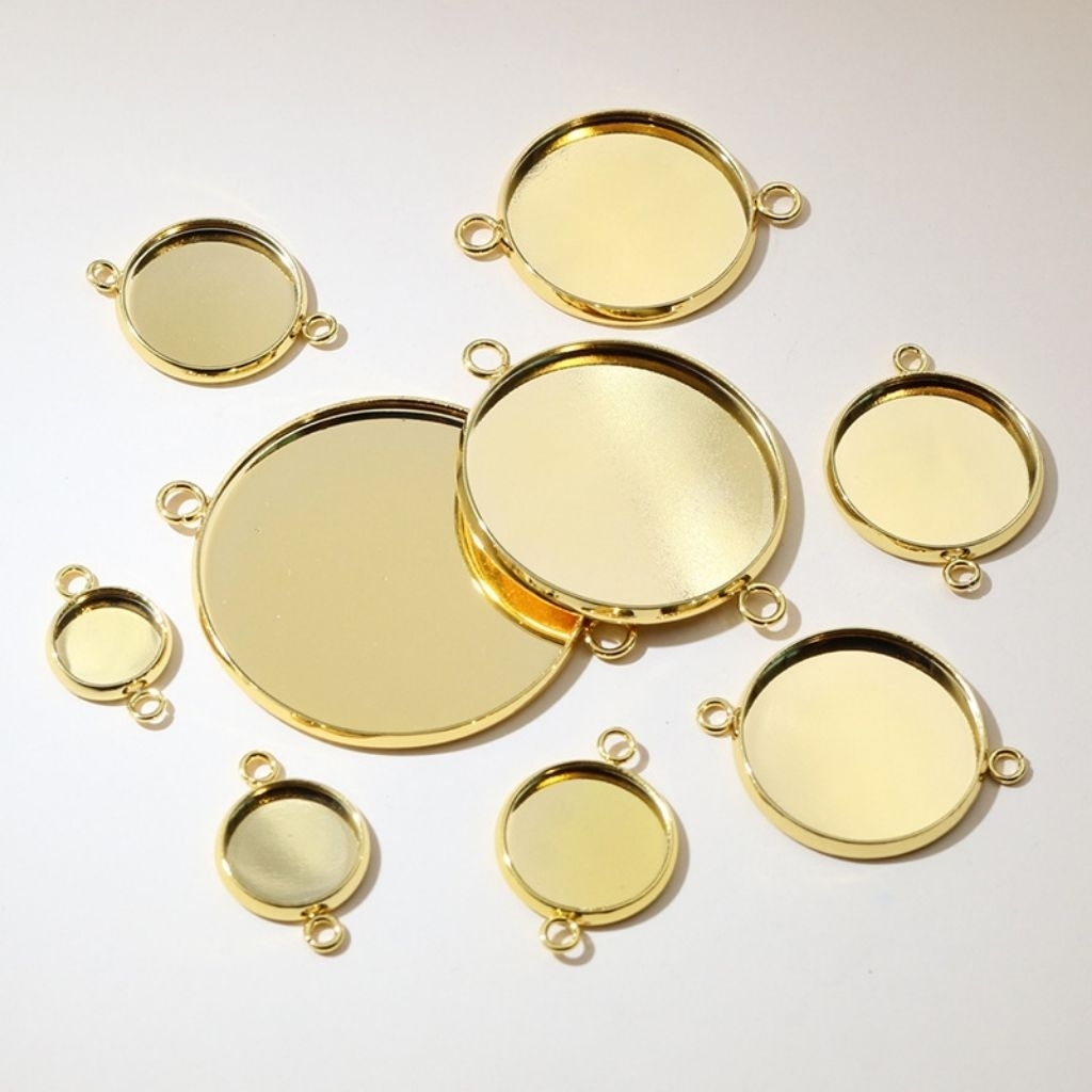 Jual Cangkang frame liontin DIY stainless warna gold | Shopee Indonesia