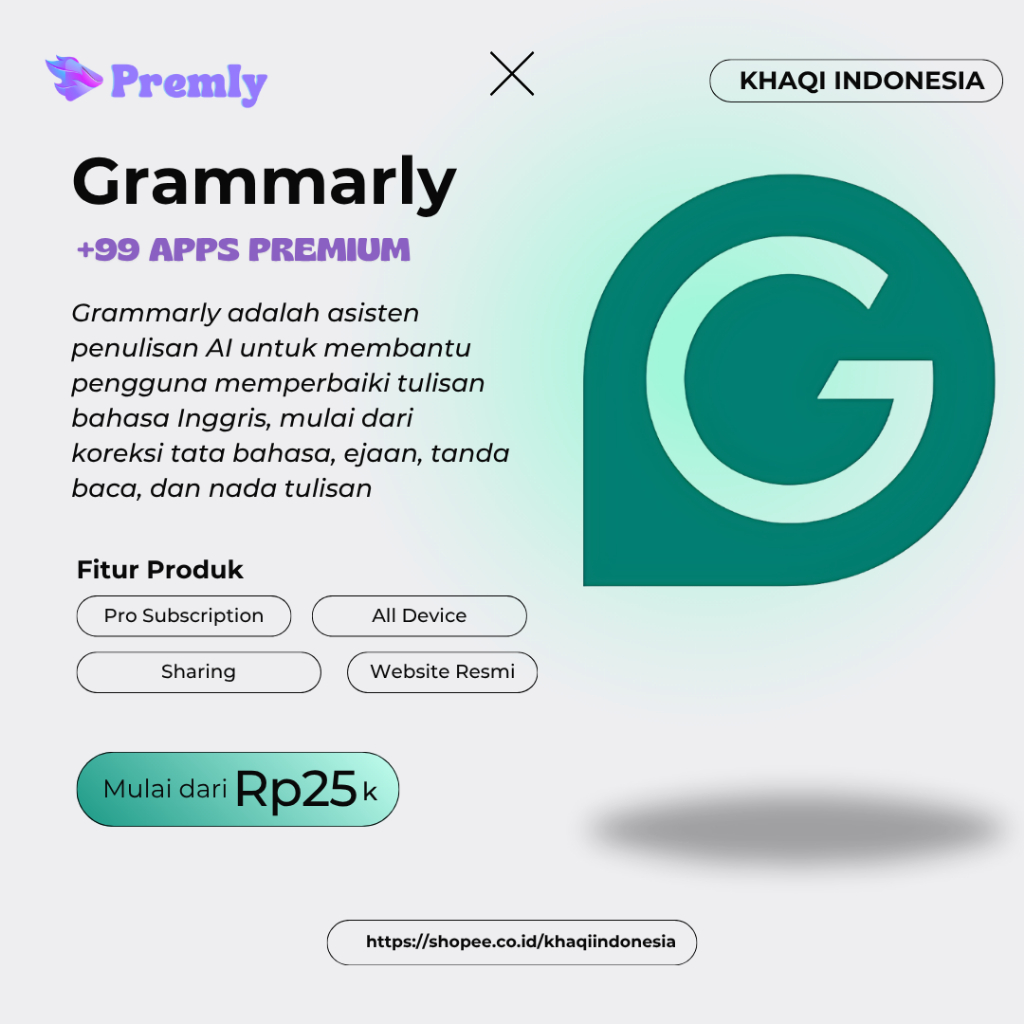 Jual Grammarly Premium – Software Grammar, Parafrase, danTulis Bahasa ...