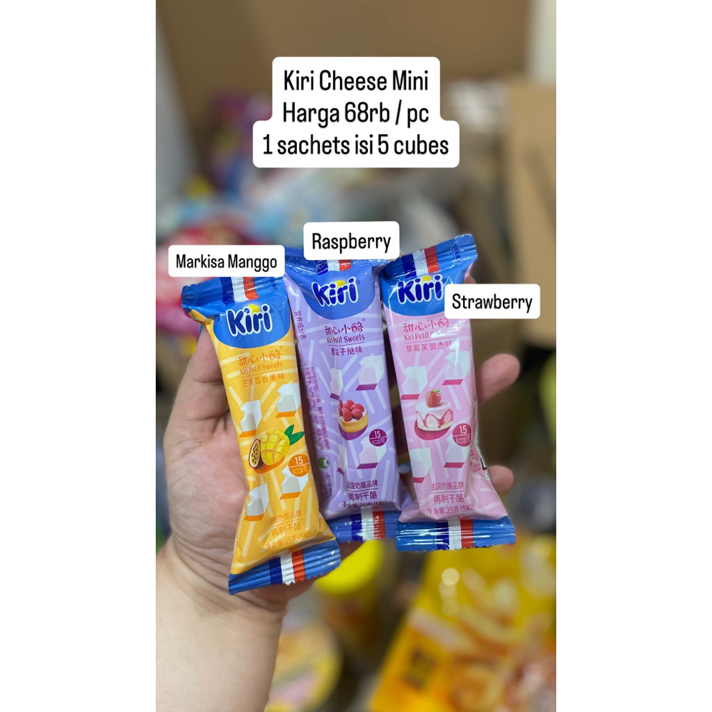 Jual KIRI Cheese Dessert Cubes isi 5pc / Markisa Mango / Raspberry ...