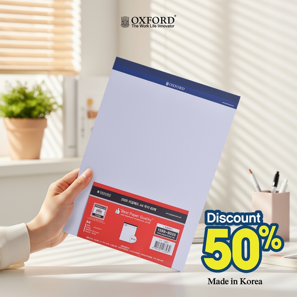Jual Oxford Legal Pad A4 Plain - Buku Sketsa Kertas Putih Polos Tanpa ...
