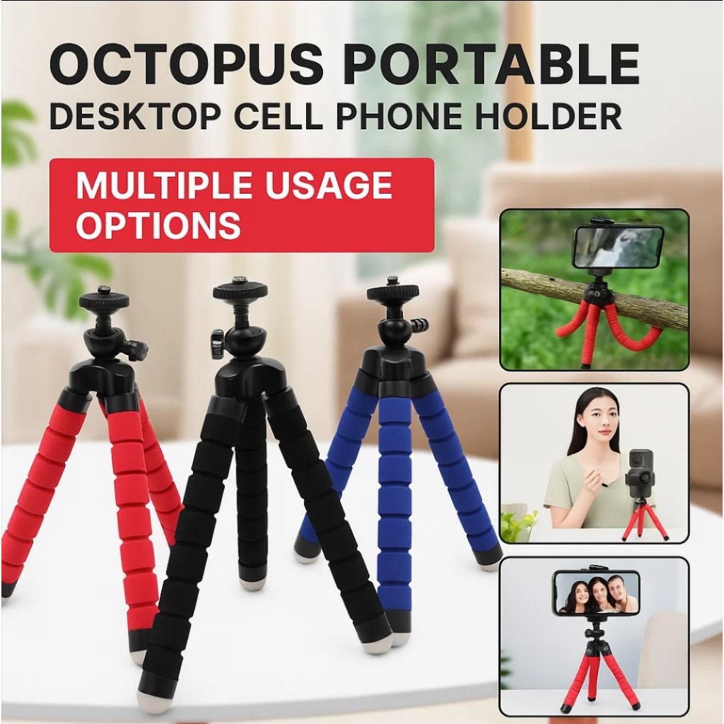 Jual [Tiang Ponsel Lazy Man] Dudukan Hp Gurita / Tripod Octopus Mini ...