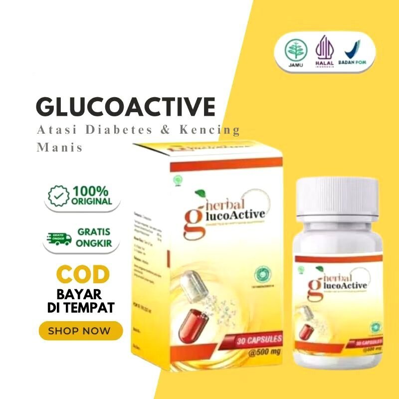 Jual Glucoactive Asli Original Obat Diabetes Kencing Manis Gula Darah ...