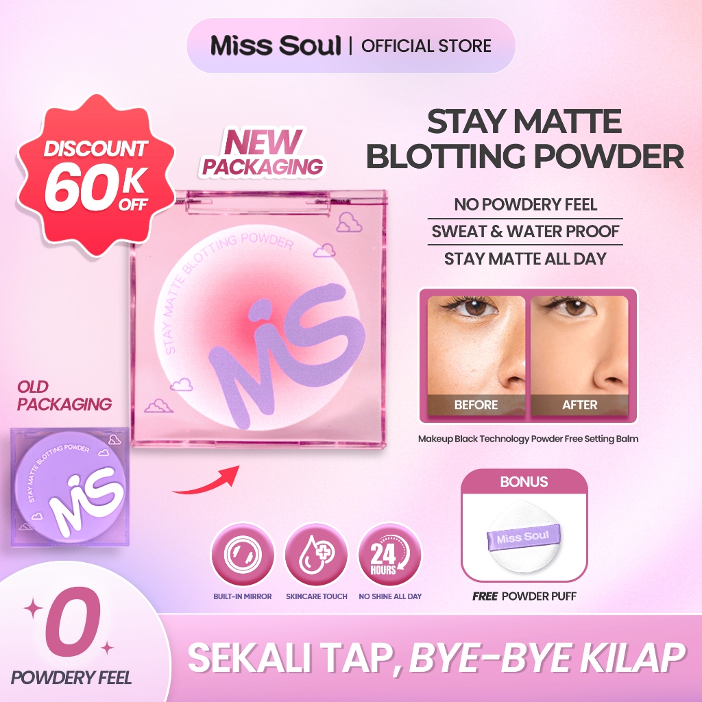 Jual Miss Soul Bedak Setting Matte Tanpa Bubuk Tahan Lama, Mengontrol ...