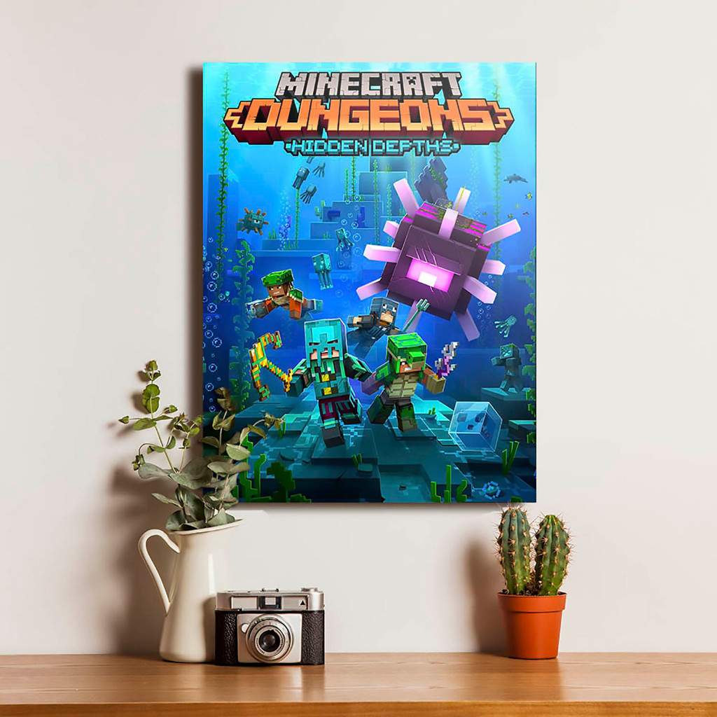 Jual Poster Minecraft Dungeons Game Dekorasi Hiasan Pajangan Bingkai ...