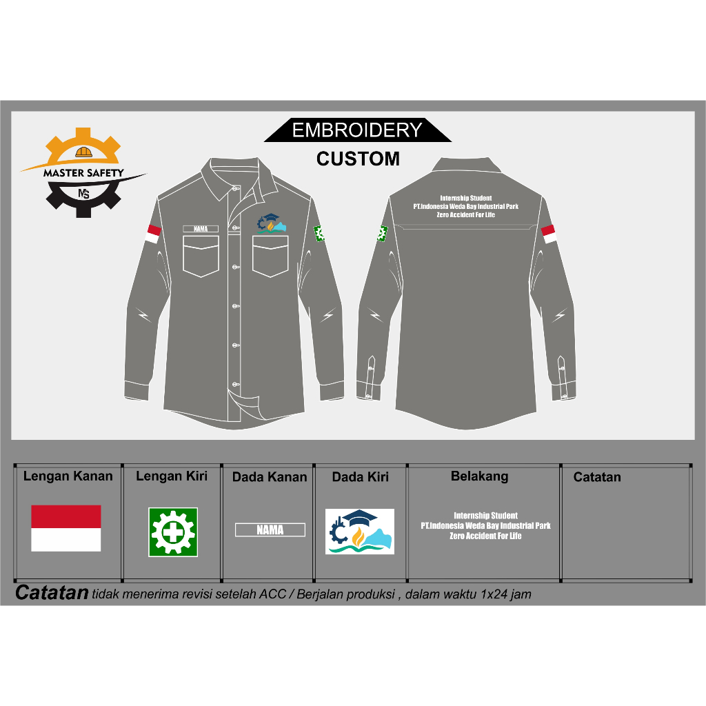 Jual WEARPACK CUSTOM SATUAN DESAIN SESUAI KEBUTUHAN | Shopee Indonesia