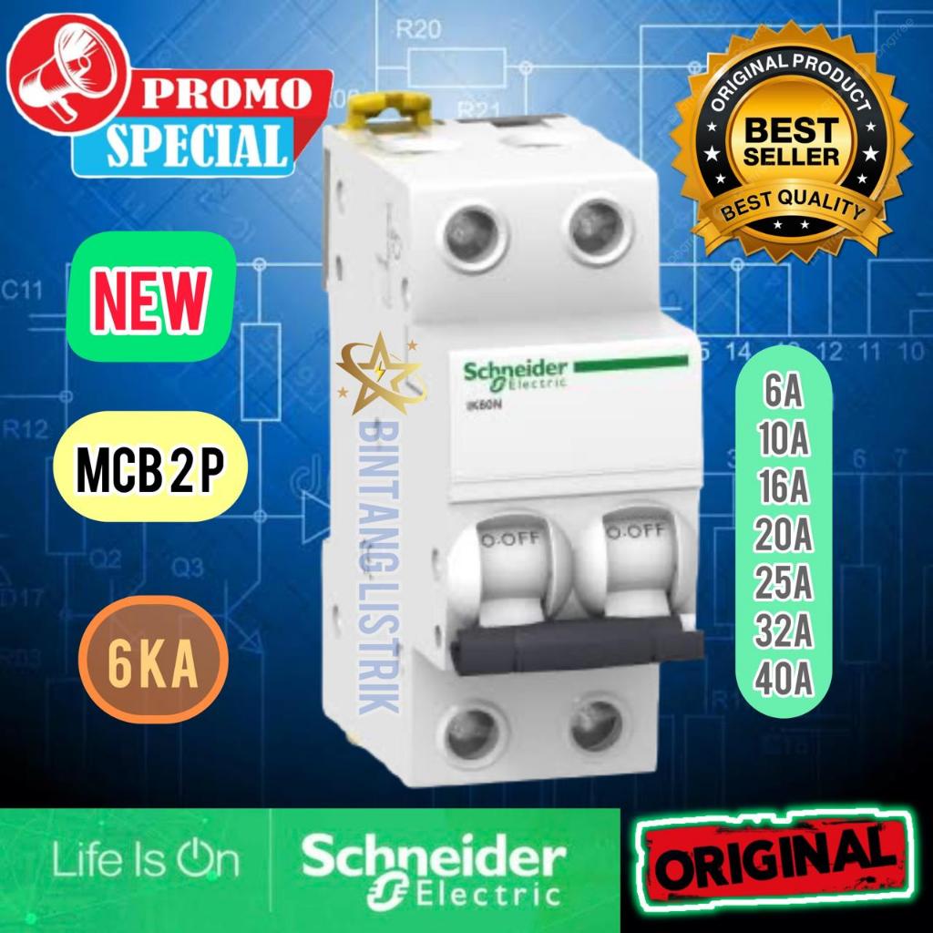 Jual ORIGINAL SCHNEIDER IK60N MCB 2P 6KA 6A / 10A / 16A / 20A / 25A ...