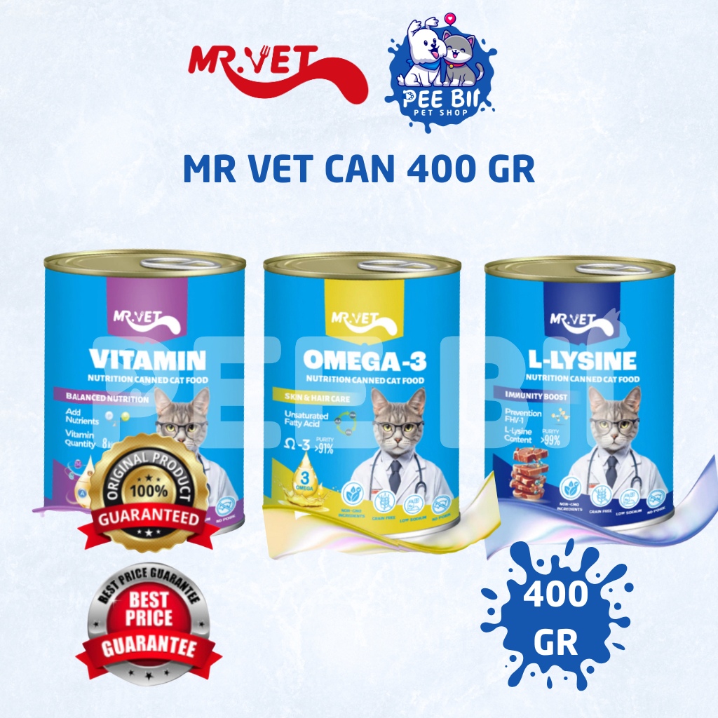 Jual Mr Vet Cat Wet Food Can 400 Gr / Makanan Basah Kucing | Shopee ...