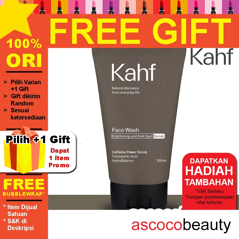 Jual KAHF Brightening & Dark Spot Face Wash Scrub 100 ml - Cuci Wajah ...
