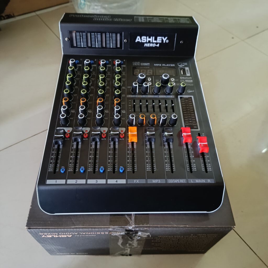 Jual Mixer Audio 4 channel Ashley Hero 4 Original Mixer Ashley Hero-4 ...