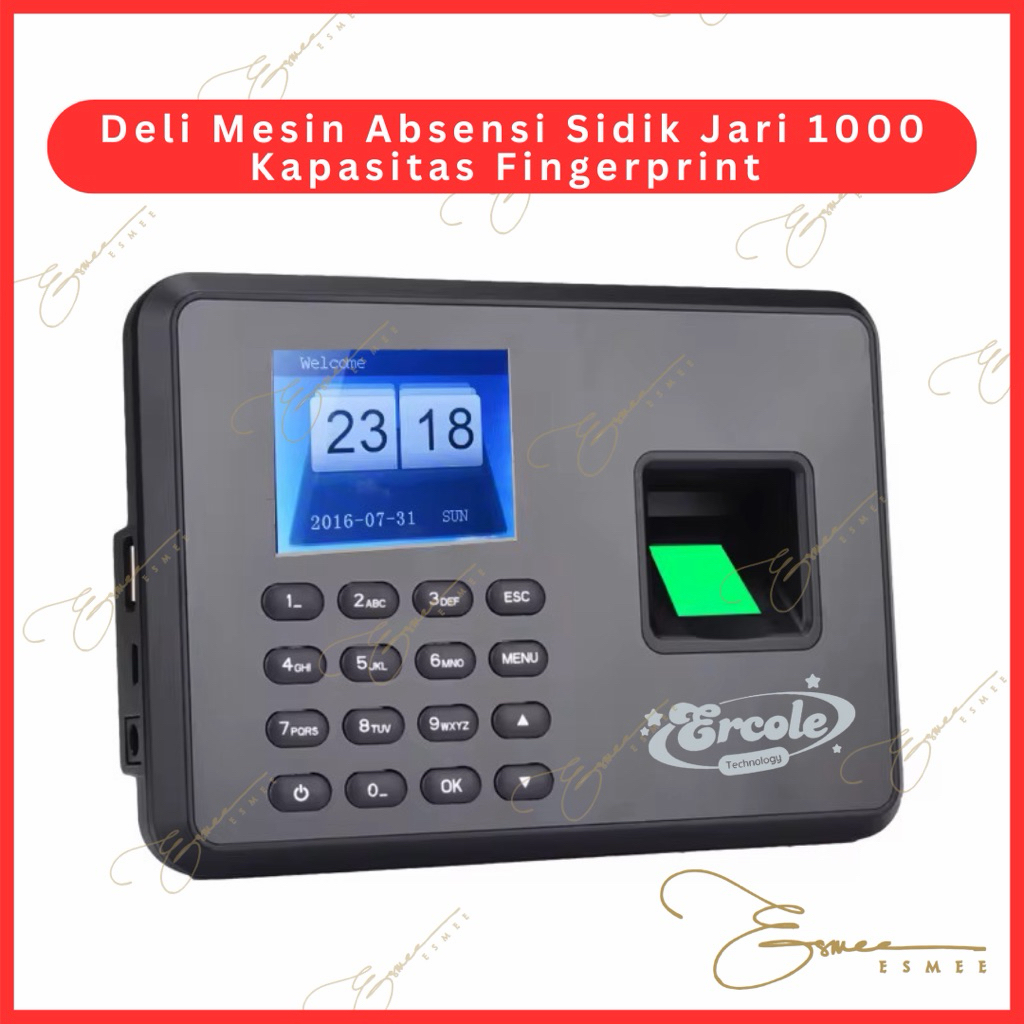 Jual ERCOLE Technology Mesin Absensi Sidik Jari 1000 Kapasitas ...