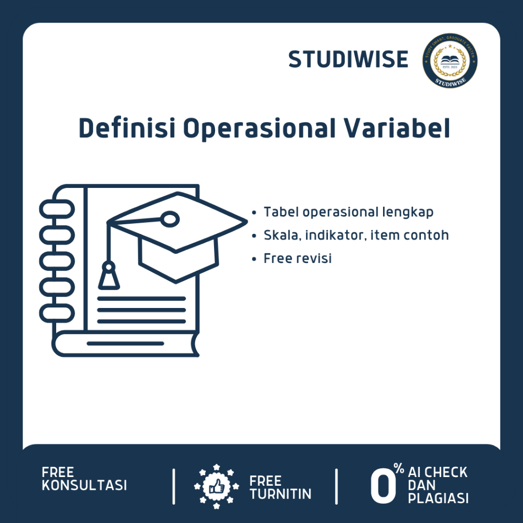 Jual DEFINISI OPERASIONAL VARIABEL | Shopee Indonesia