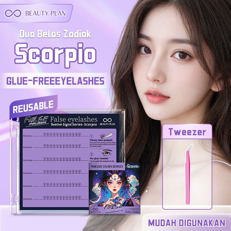 Jual BEAUTY PLAN Scorpio bulu mata bawah Natural Segmentasi Reusable ...