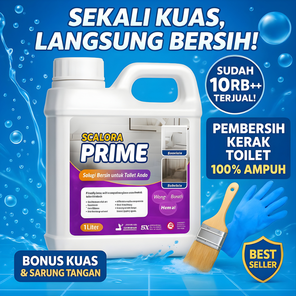 Jual Scalora Prime 1000 ML FREE KUAS Pembersih Lantai Kamar Mandi ...