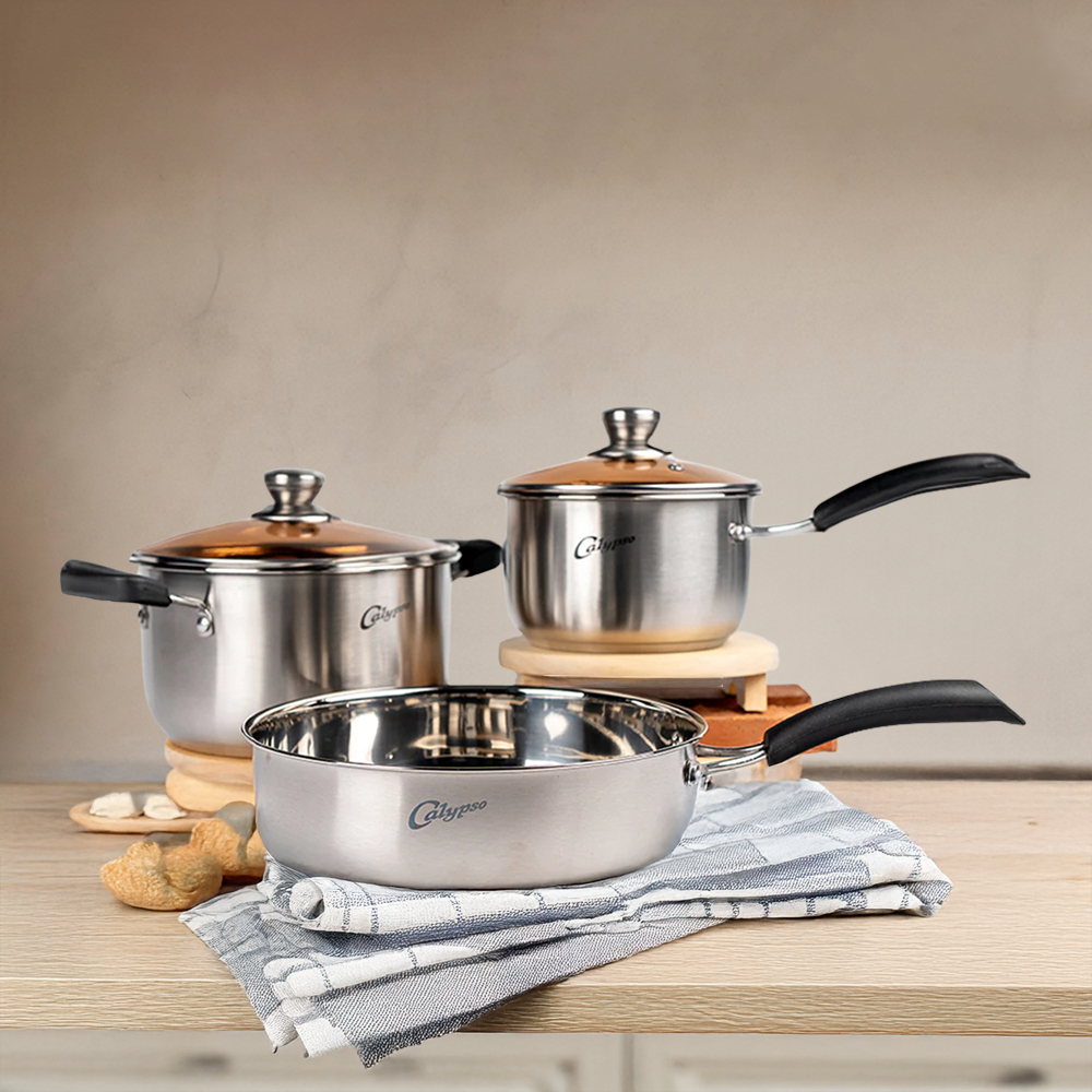Jual Calypso Panci Set 3 in 1 Multifungsi Stainless Steel | Shopee ...
