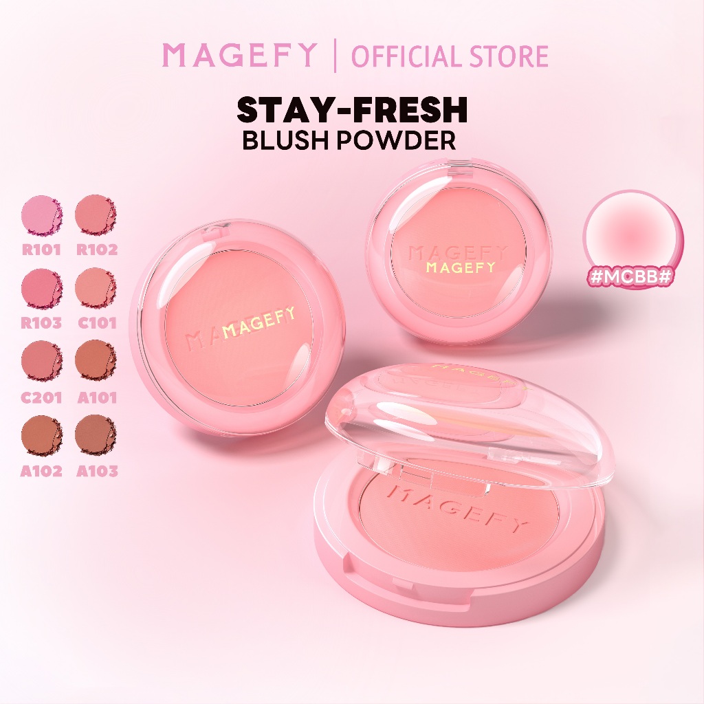 Jual MAGEFY Blush Soft Powder Naturally Pigmented Blush On Matte ...