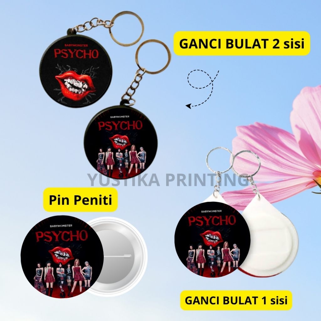 Jual (GANCI BULAT) Gantungan Kunci dan PIN BABYMONSTER - FREE PC RANDOM ...