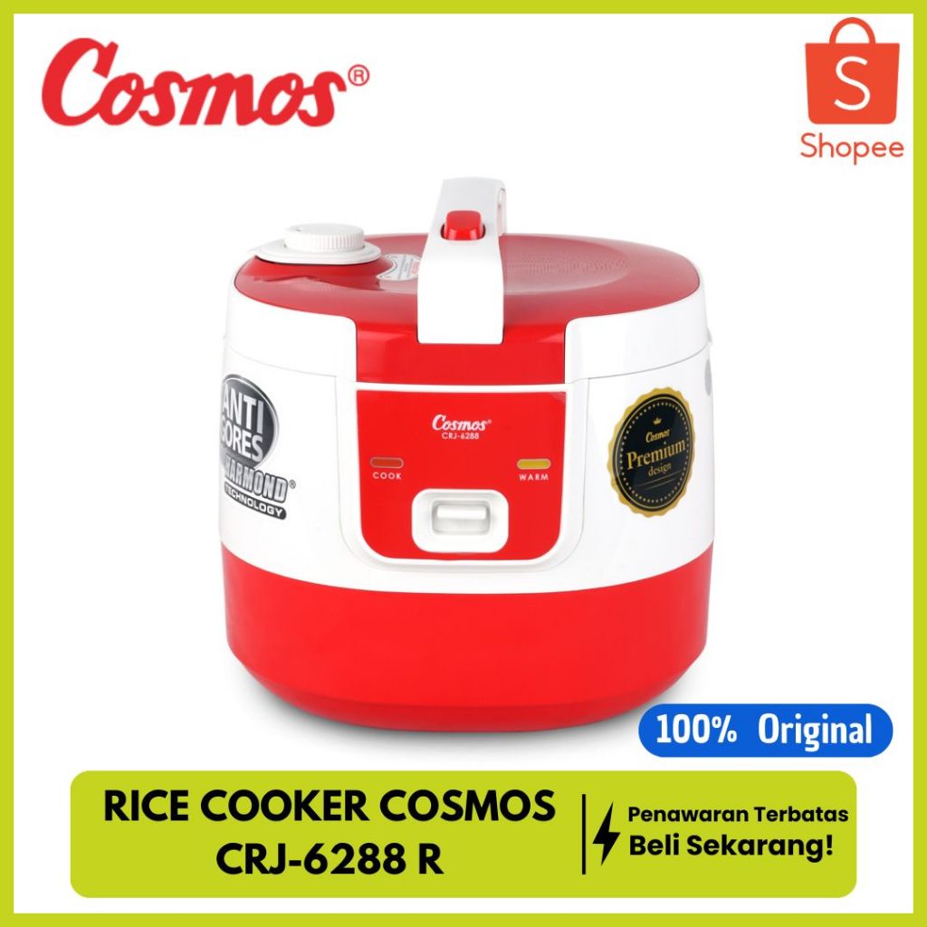 Jual RICE COOKER COSMOS HARMOND SPEKTRUM CRJ-6288 R 2 LITER PENANAK ...