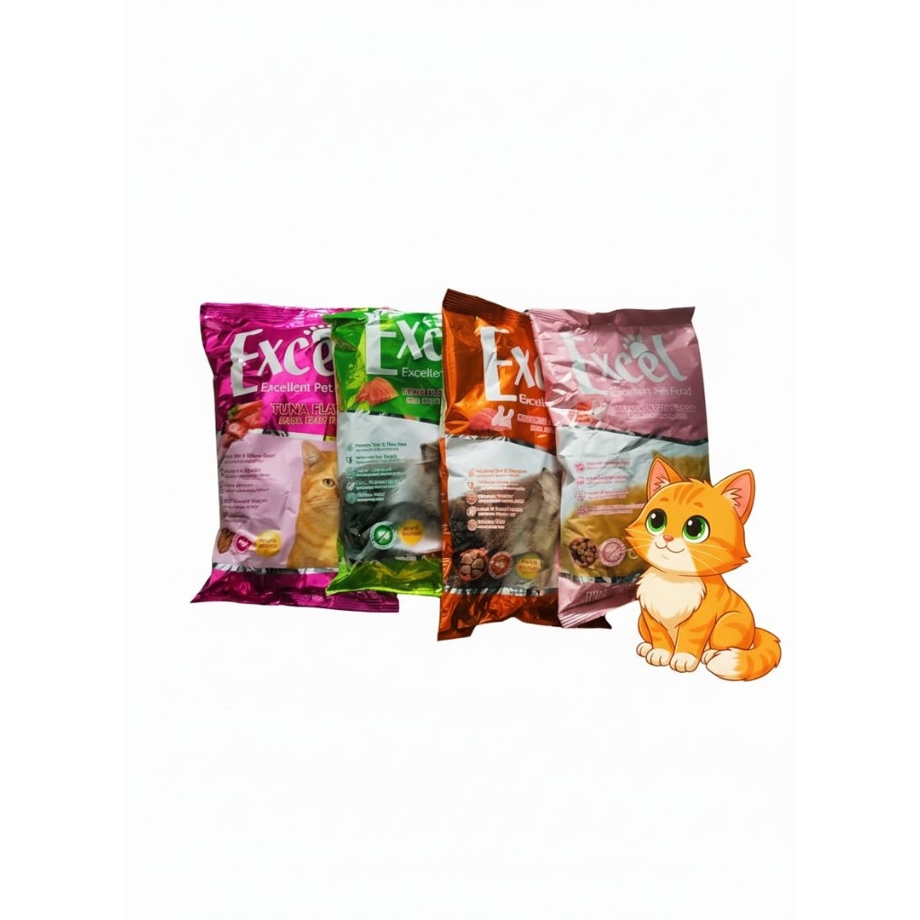 Jual Excel makanan kucing dry food 500gr cat food | Shopee Indonesia