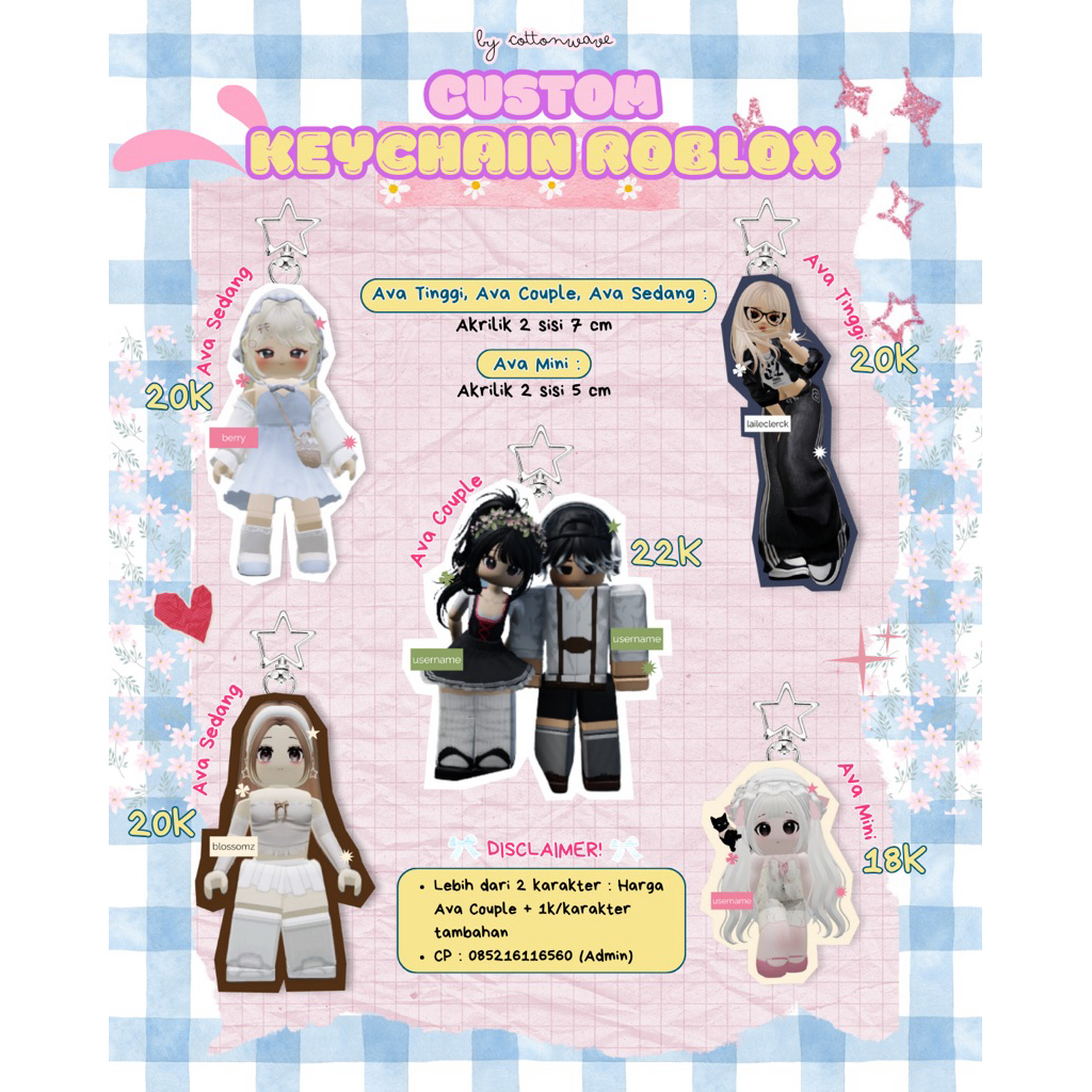 Jual [PELUNASAN] Keychain Roblox Custom Batch 2 by Cottonwave | Shopee ...