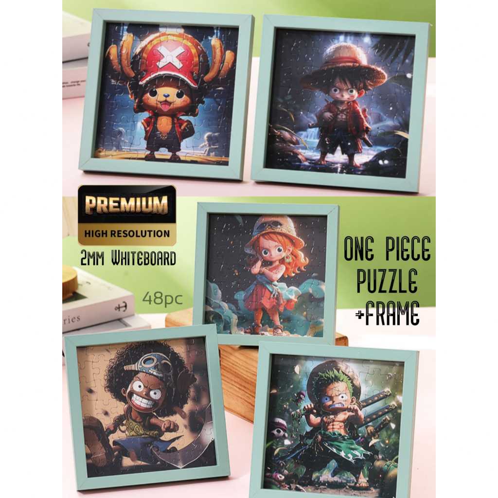 Jual UNIQUE PUZZLE 49pc. FREE! BINGKAI Kayu Elegant | One Piece ...