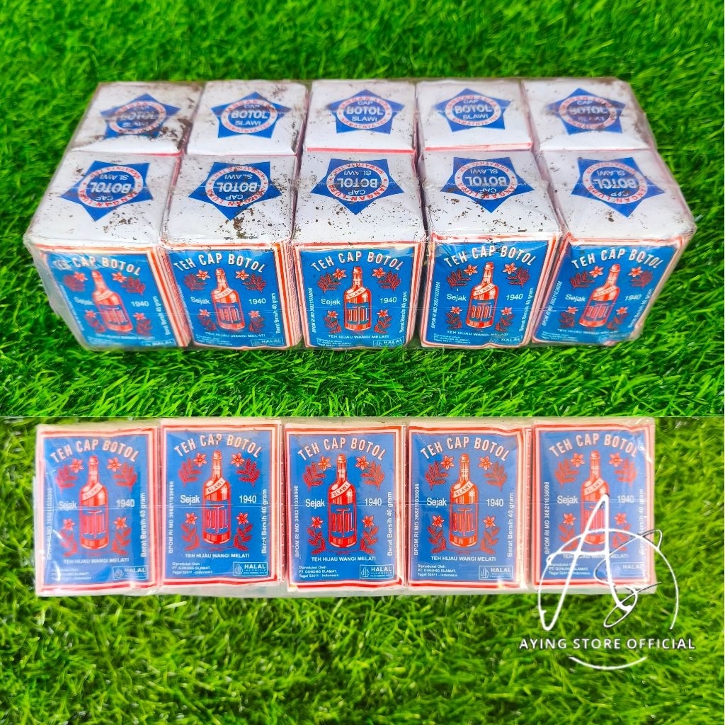 Jual Teh Cap Botol biru (Slop) grosir 1 slop isi 10 pcs | Shopee Indonesia