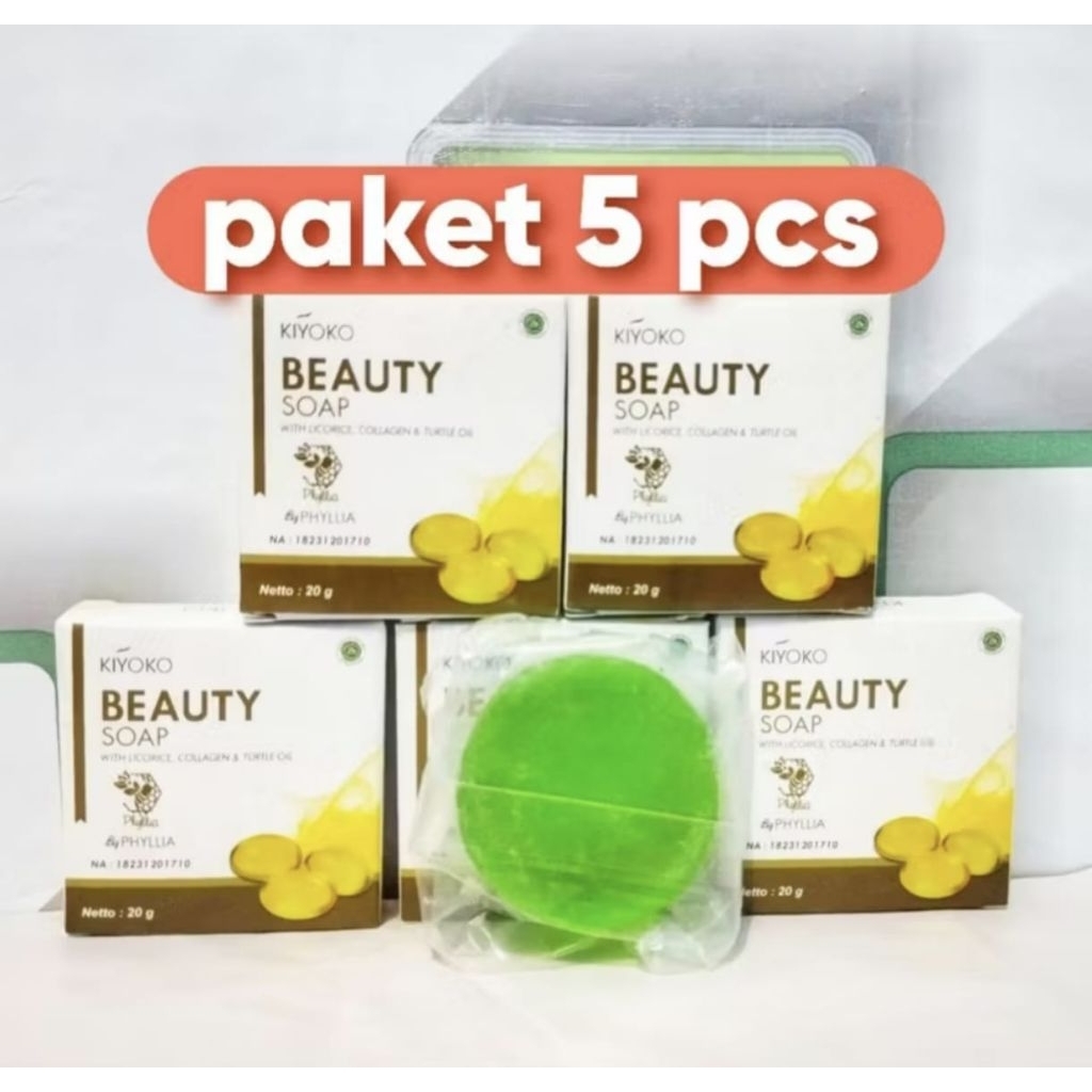 Jual ISI-5PCS SABUN KIYOKO 20G BEAUTY SOAP/SABUN WAJAH SABUN ...