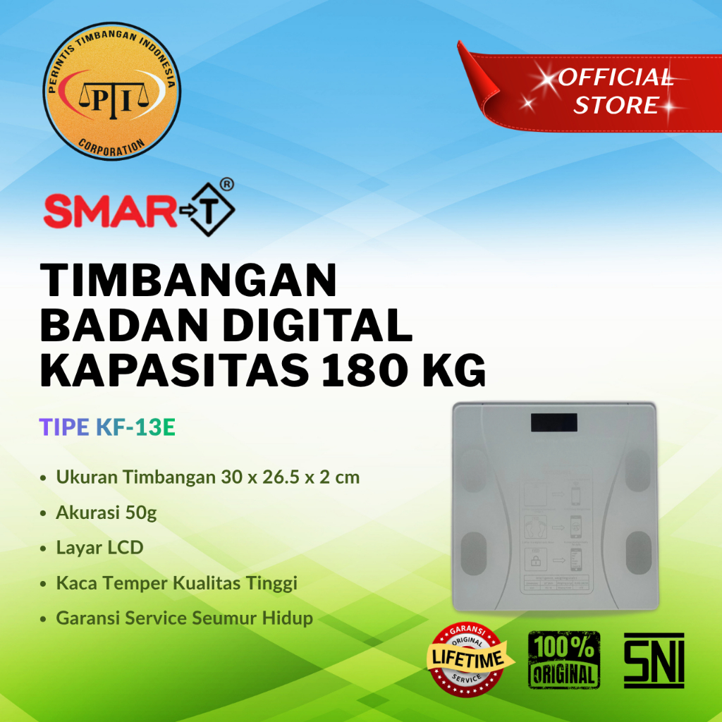 Jual SMART Timbangan Badan Digital 180kg connect Bluetooth | Body Scale ...