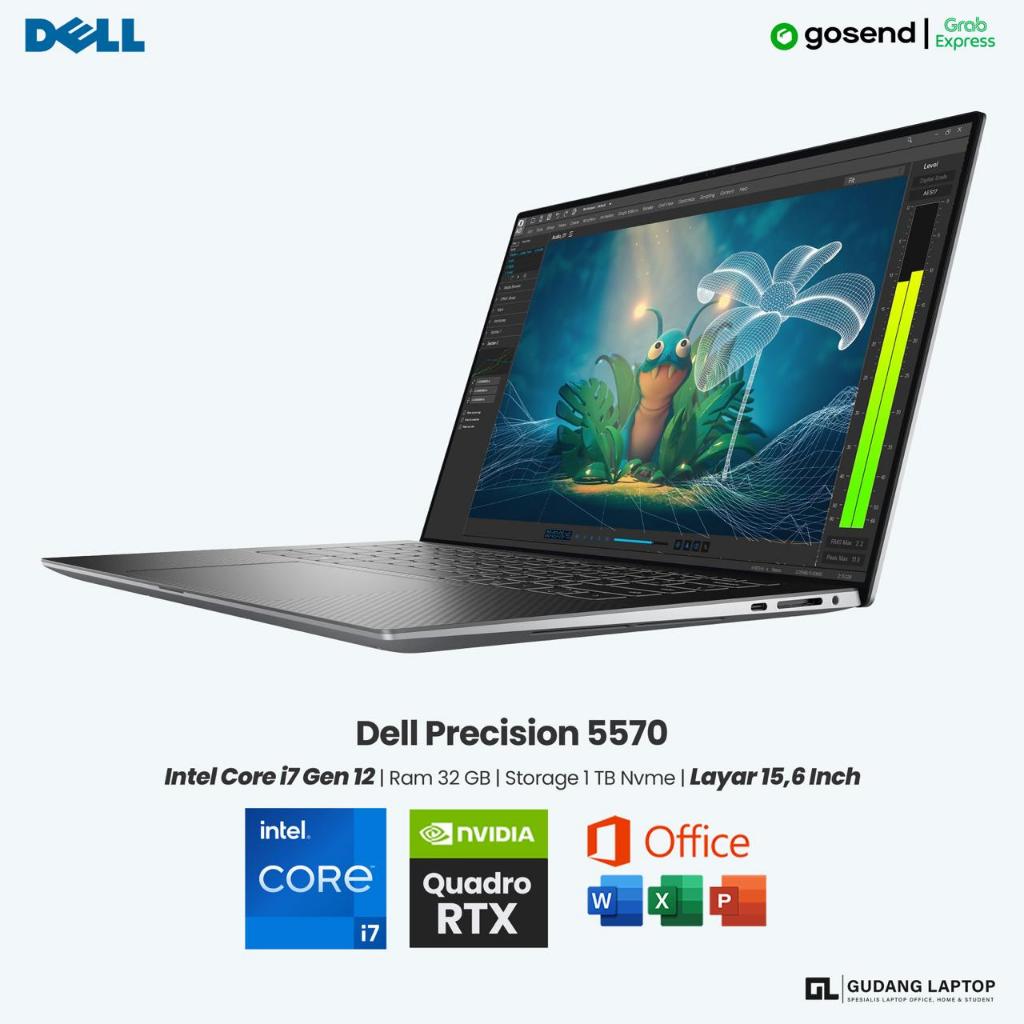 Jual Dell Precision 5570 Intel Core i7 Gen 12 Ram 32 GB SSD 1 TB GPU ...