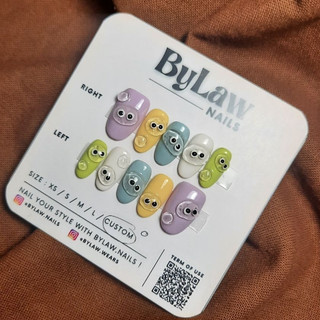 Jual [ BYLAW.NAILS ] Pastel Pop Eye | PREMIUM FAKE NAILS | PRESS ON ...