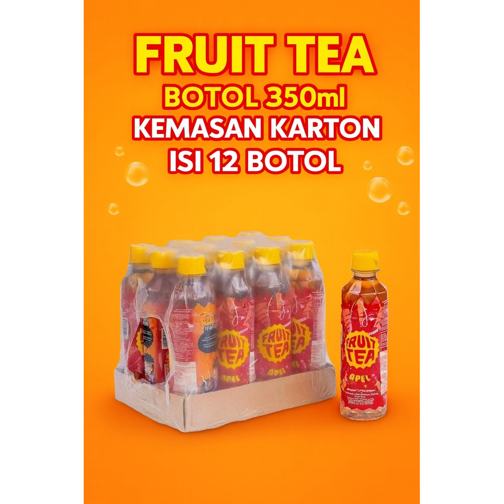 Jual Fruit Tea Botol 350ml kemasan Karton Isi 12 Botol | Shopee Indonesia