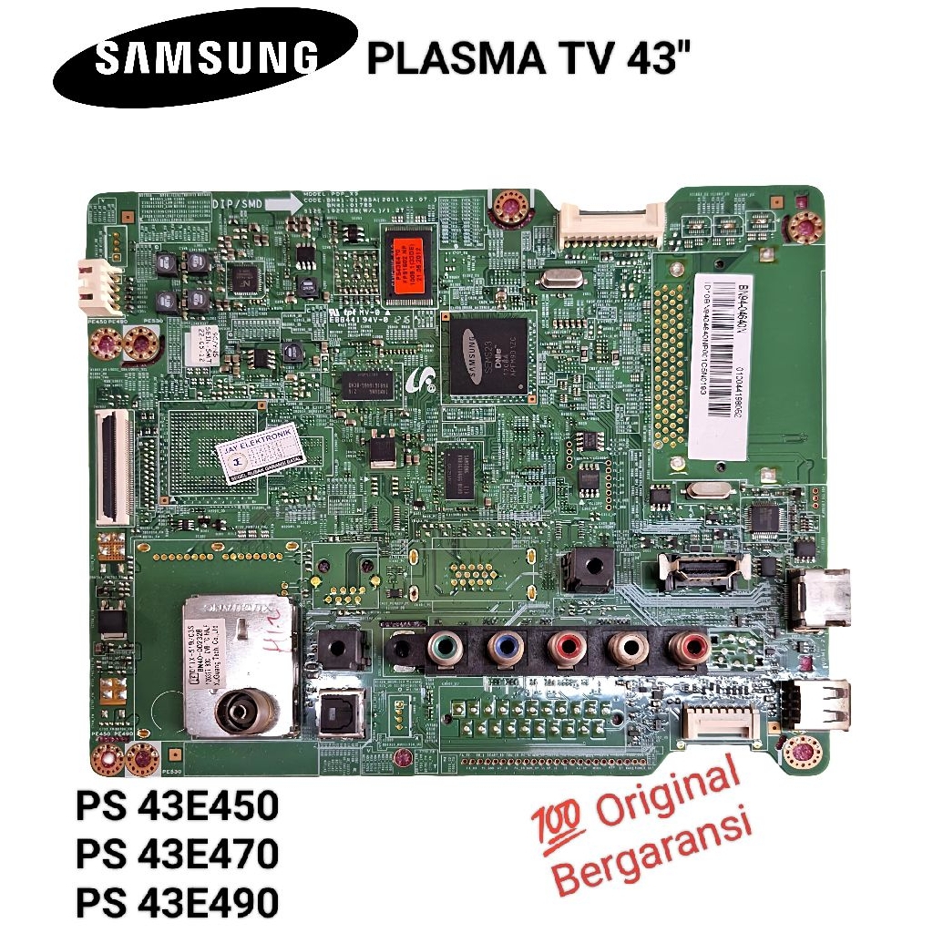 Jual Mainboard MB TV Samsung PLASMA 43 inch PS43E450 PS43E470 PS43E490 ...