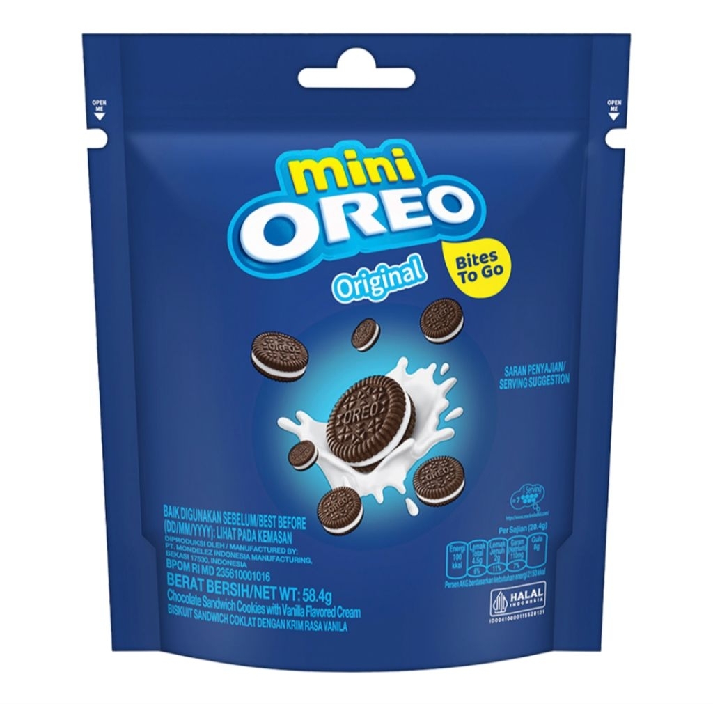 Jual Oreo Mini Biskuit Krim Vanila Original 58,4 g | Shopee Indonesia