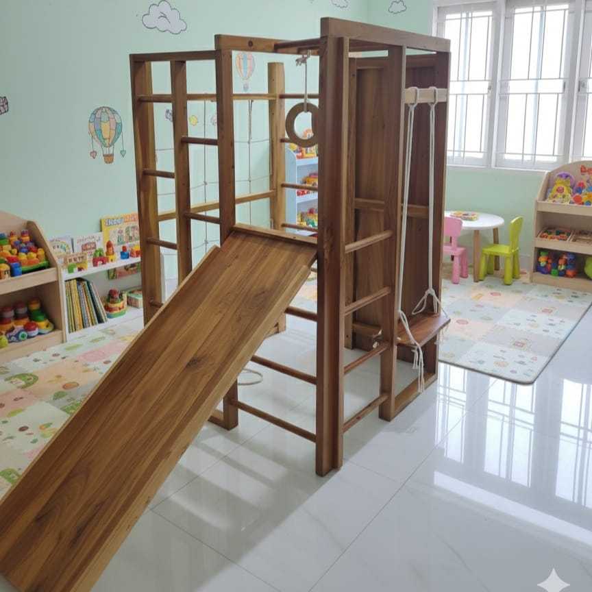 Jual Playground Mainan Anak Kayu Outdoor Indoor– Brakiasi Kubus Double ...