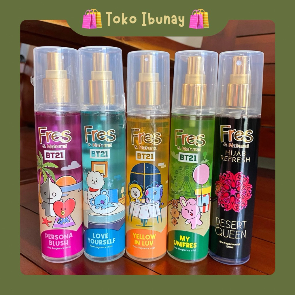 Jual (NEW) Fres & Natural Body Spray Cologne 100ml | Fres Cologne Bt21 ...