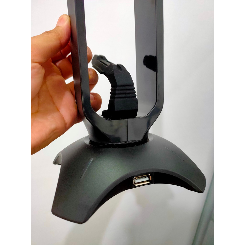 Jual 3in1 REXUS HEADSET STAND HEADPHONE STAND RGB LIGHT BUNGEE J3 BLACK ...