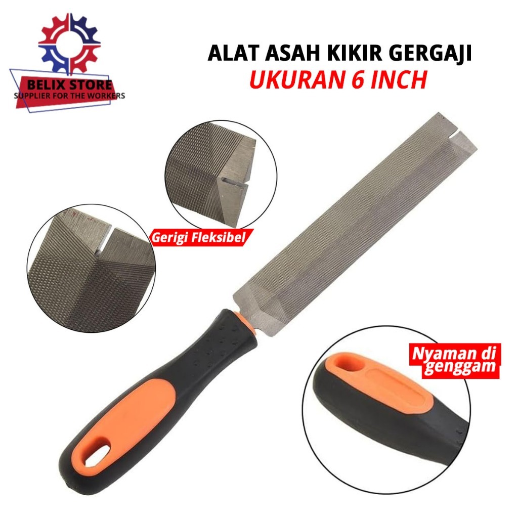 Jual Kikir Gergaji 6 Inch Alat Asah Kir Gergaji Flat Besar Penghalus ...