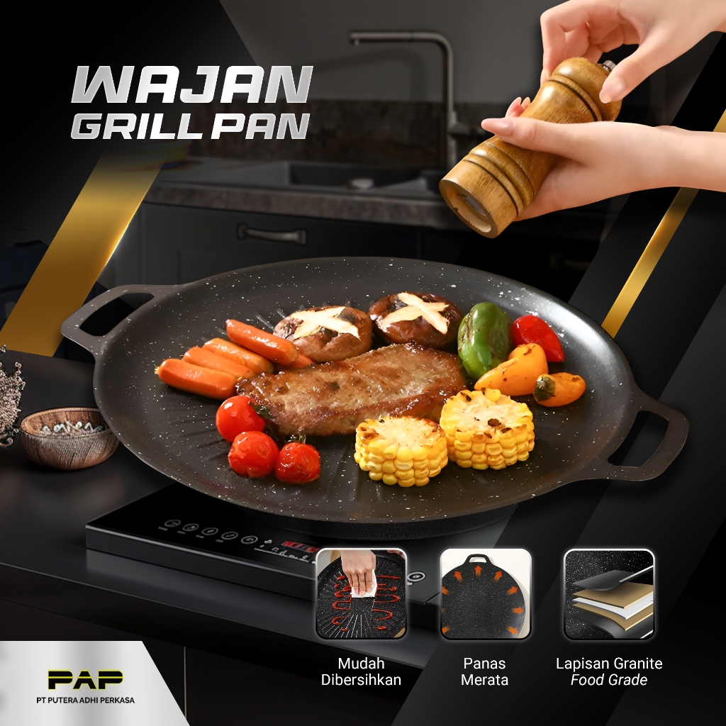 Jual Wajan anti lengket teflon anti lengket Grill Pan Anti Lengket/Alat ...