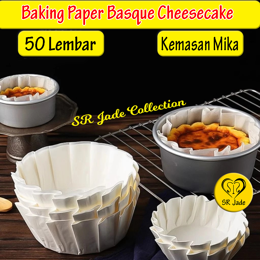 Jual [50 Lembar] Baking Paper Basque Burnt Cheesecake Kertas Kue Bulat ...