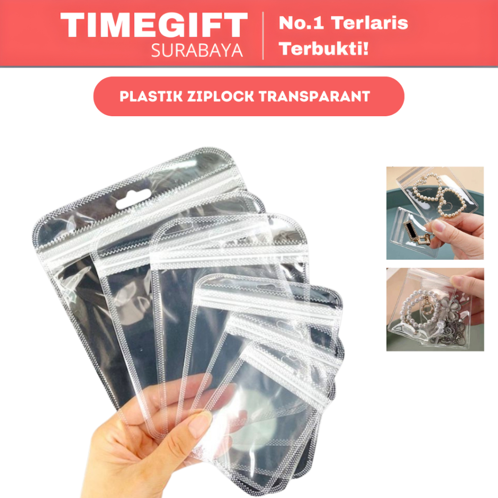 Jual ZIPLOCK PLASTIK OPP AKSESORIS KLIP ZIPPER BENING TEBAL TRANSPARANT ...