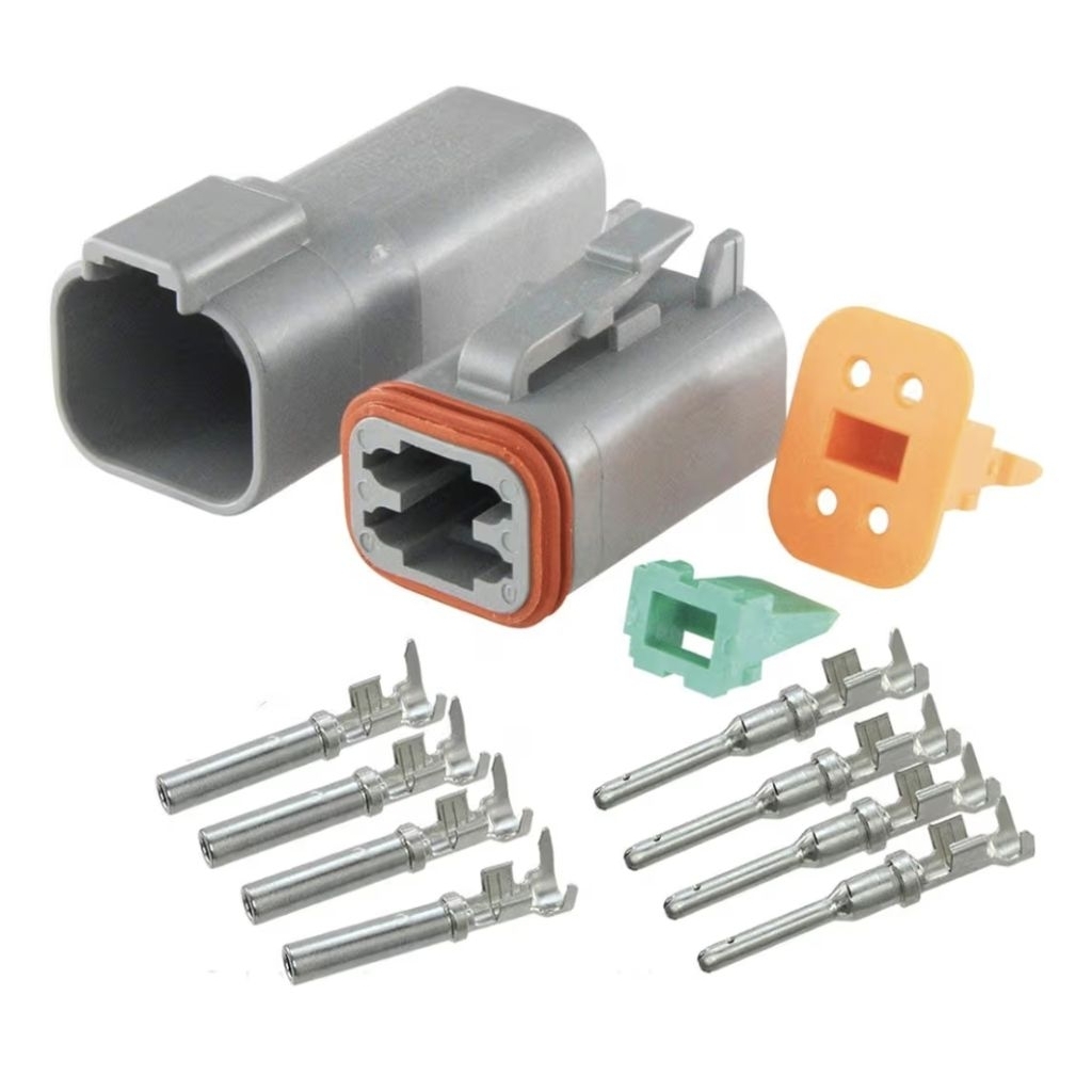 Jual Deutsch 4-Pin Connector Kit with Housing, Pins & Seals Crimp Style ...
