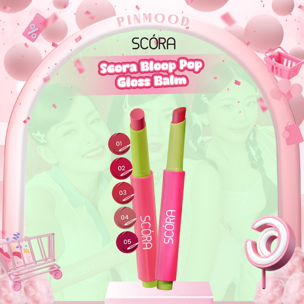 Jual SCORA - BLOOP POP GLOSS BALM ( 2 g ) - Lip Balm Click Glossy Plump ...