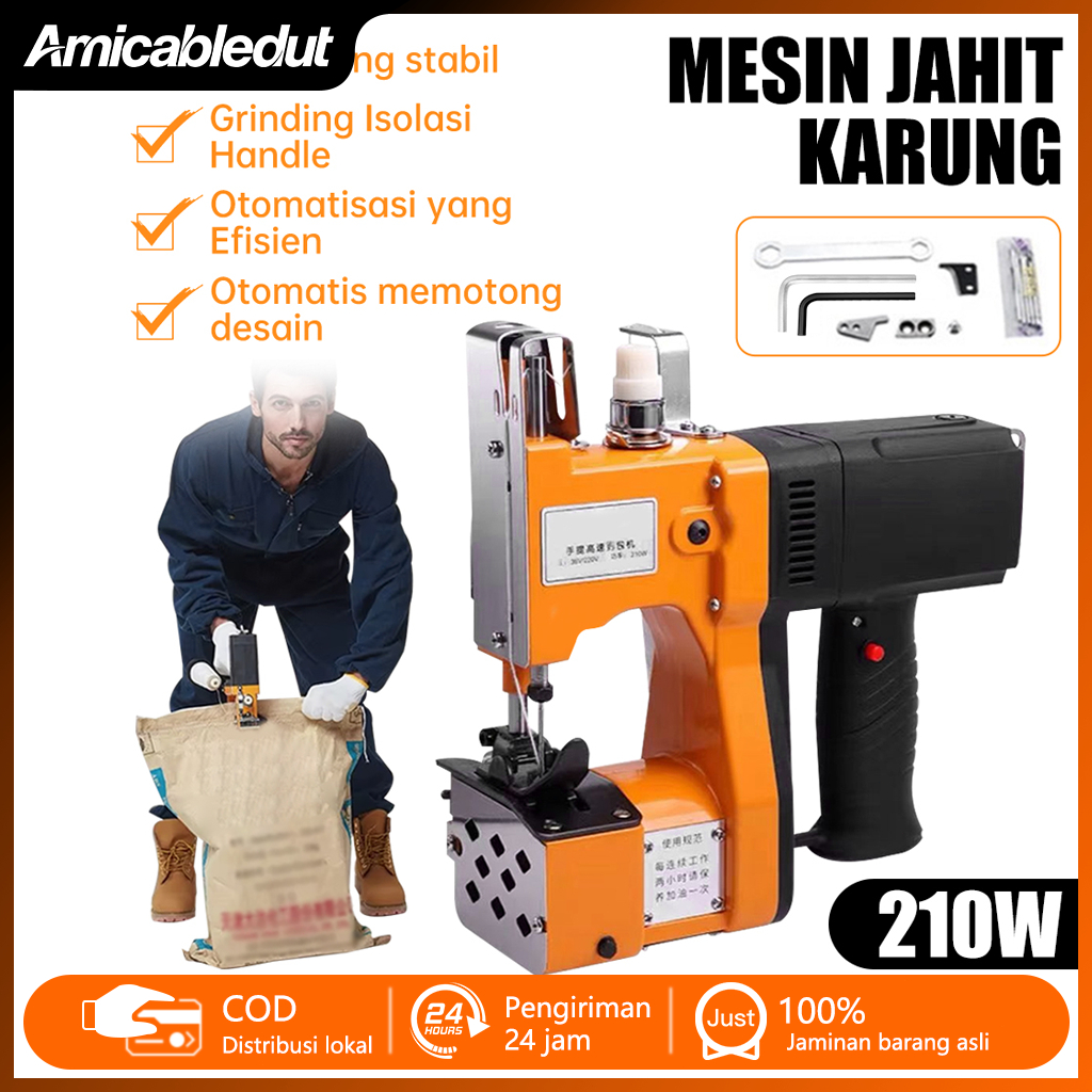 Jual Mesin Jahit Karung Portable 210W - Motor Tembaga Full, Pemotong ...