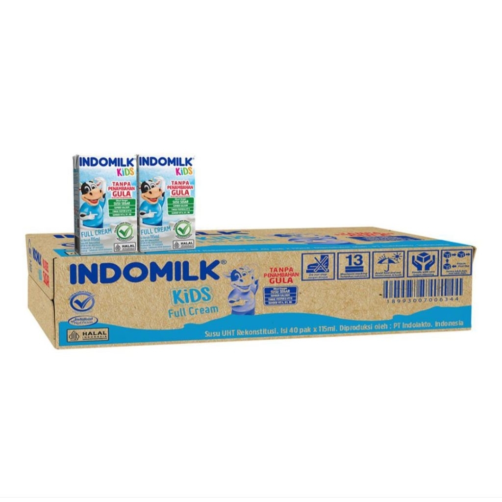 Jual Indomilk Kids Susu Less Sugar UHT Full Cream Kotak 40 x 125ml ...